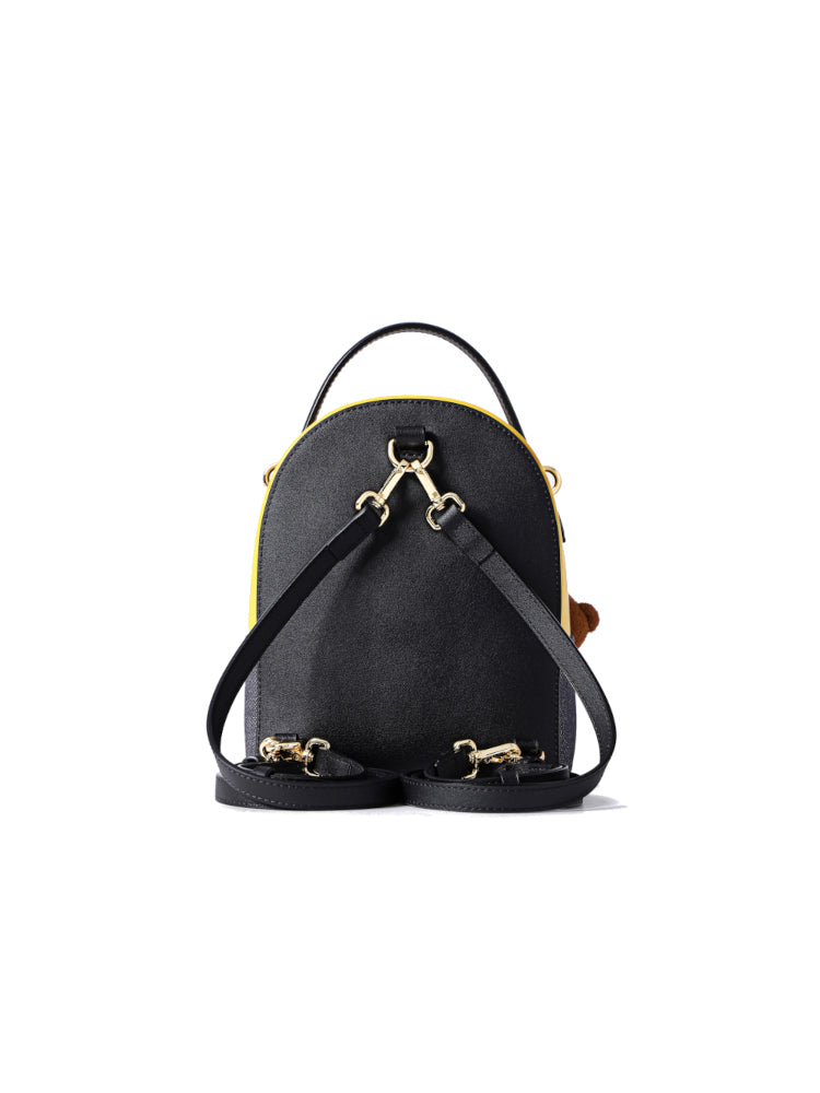 Minions Denim with Leather Backpack – FION HK