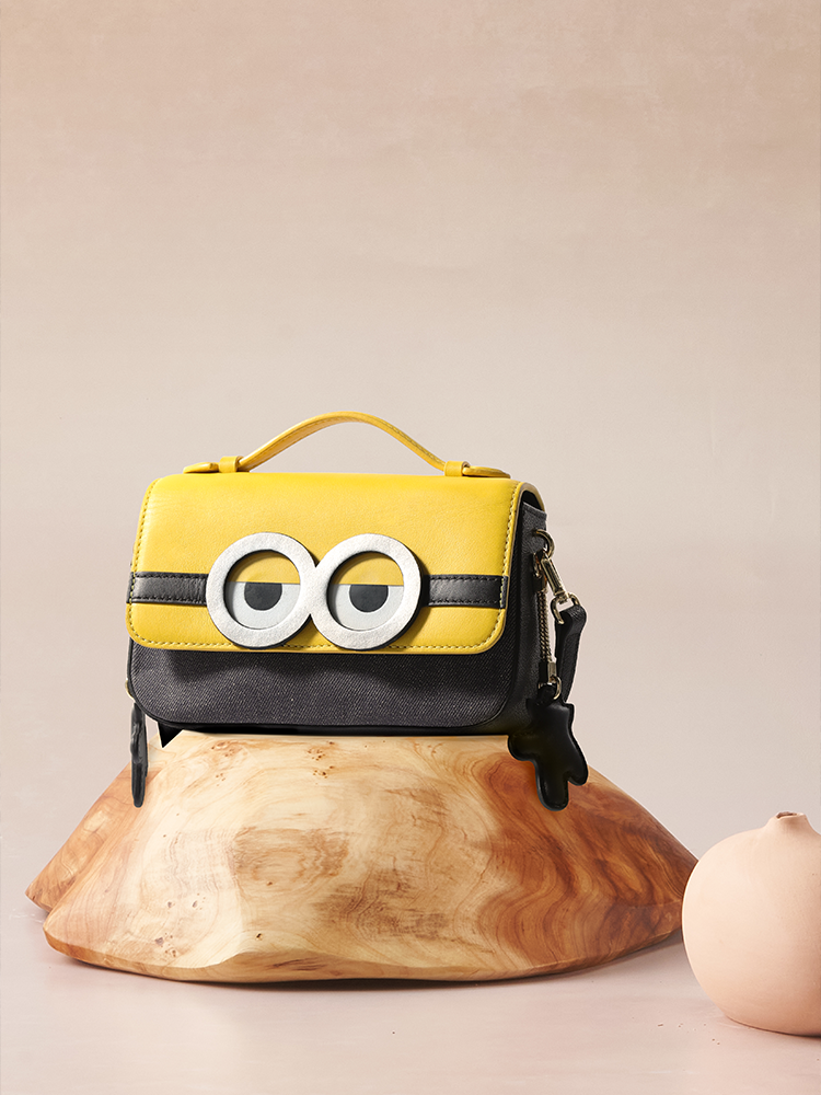 Minions Denim with Leather Crossbody & Shoulder Handbag – FION HK